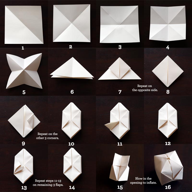DIY Origami Cube Lights Spoon Tamago