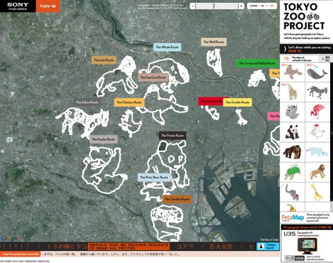 Tokyo Zoo Project | mapping animals on the streets of Tokyo | Spoon ...