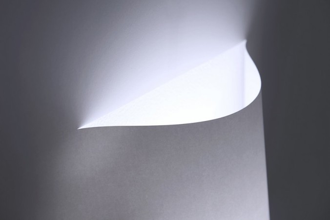 A Minimal Wall Lamp Made From a Single Sheet of Paper | Spoon & Tamago
