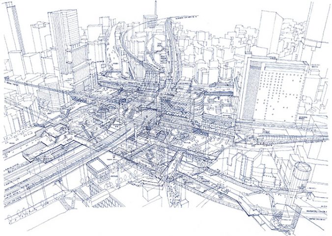 Illustrated Cross-Sections of Major Train Stations in Tokyo by Tomoyuki ...