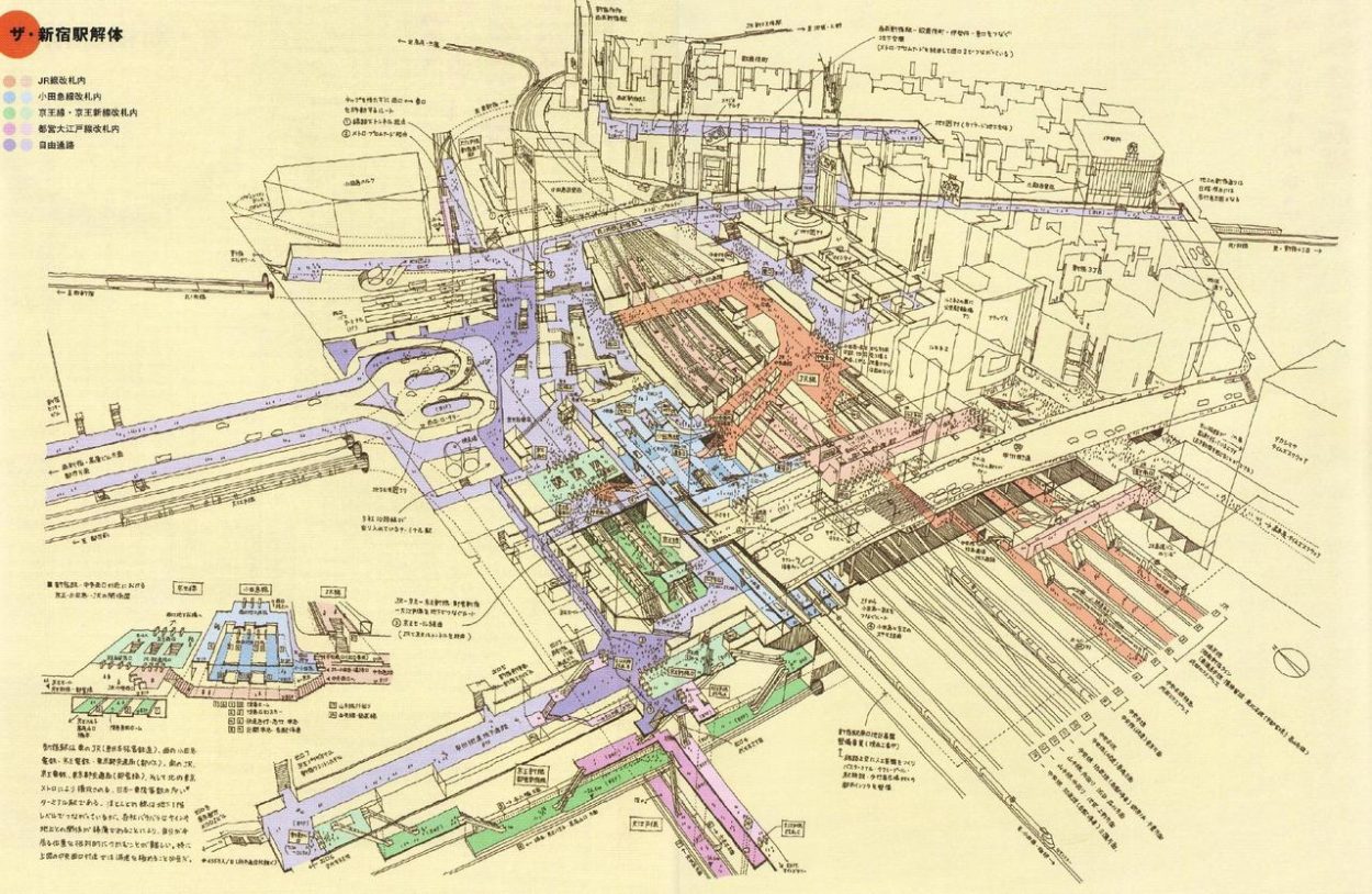 Illustrated Cross-Sections of Major Train Stations in Tokyo by Tomoyuki ...