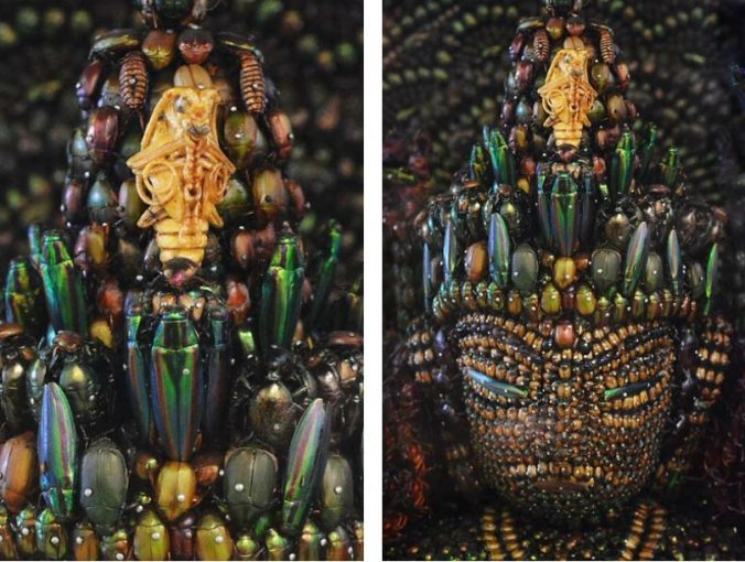 A Sculpture of a Buddhist Deity Made From 20,000 Beetles | Spoon & Tamago