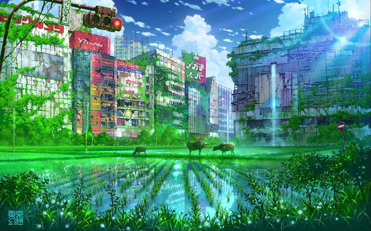 Post-Apocalyptic Illustrations of Tokyo in Ruins | Spoon & Tamago