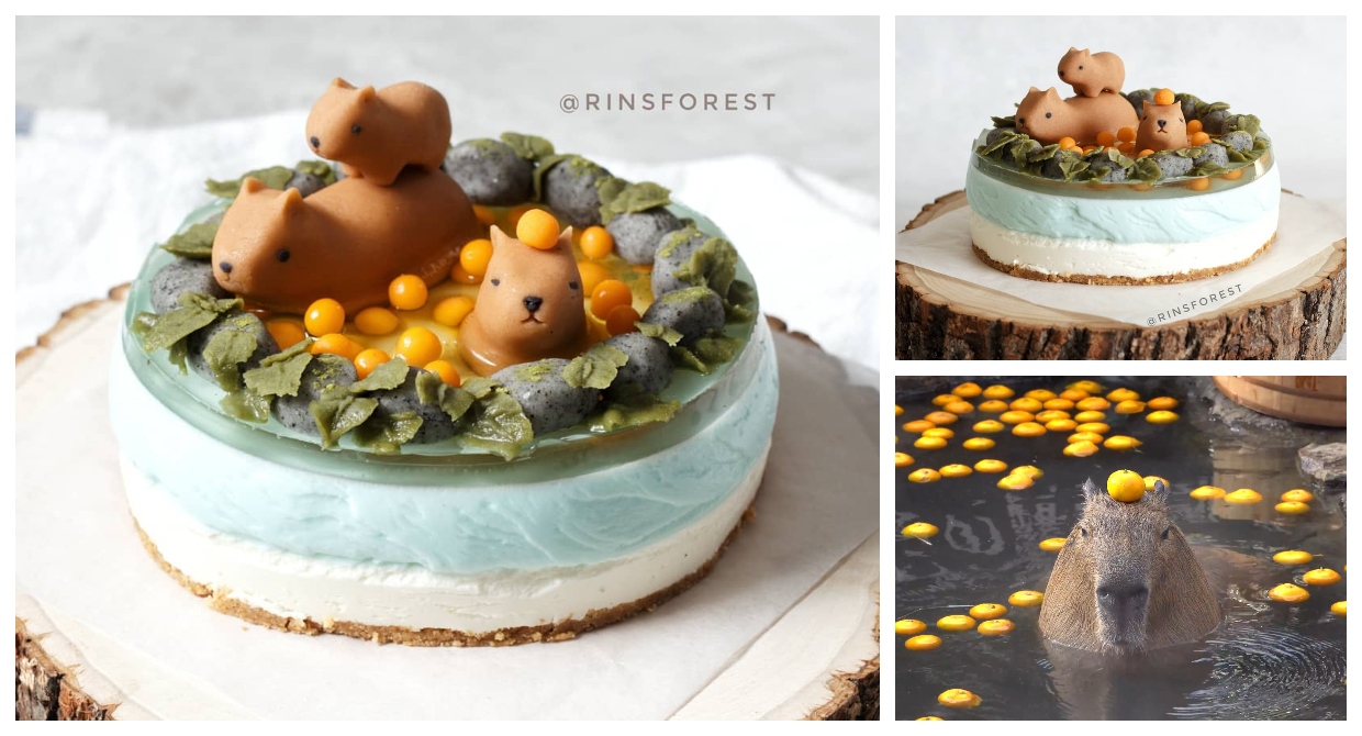 Capybara Onsen Cheesecake | Spoon & Tamago