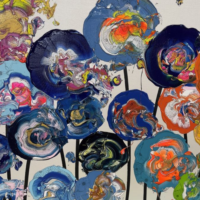 Yuta Okuda Combines Blotches of Paint with Delicate Lines to Create ...