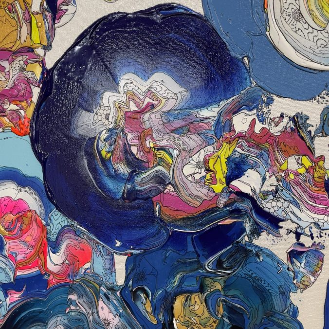 Yuta Okuda Combines Blotches of Paint with Delicate Lines to Create ...