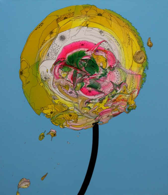 Yuta Okuda Combines Blotches of Paint with Delicate Lines to Create ...