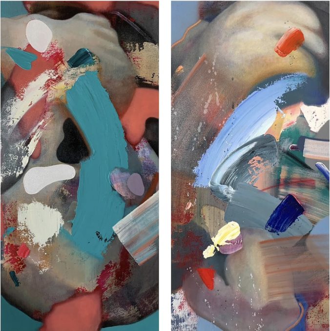 Abstract Paintings by Yuna Ogina Depict Intimate Human Connections ...