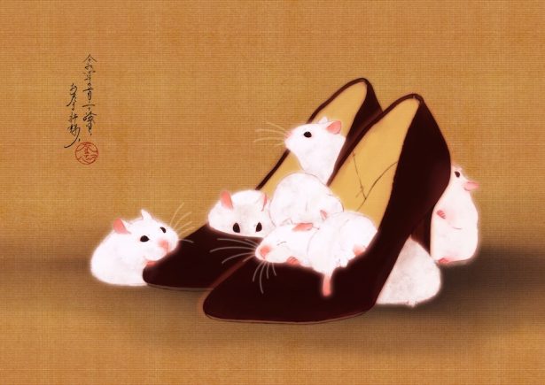 Contemporary Nihonga Images of Hamsters Created by Otama-shimai | Spoon ...